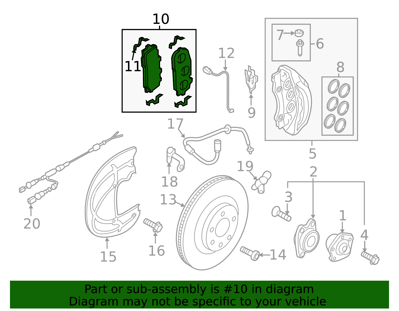 4M0-698-151-BJ - Genuine Audi Brake Pads 4M0698151BJ OEM Q7 SQ7 ...