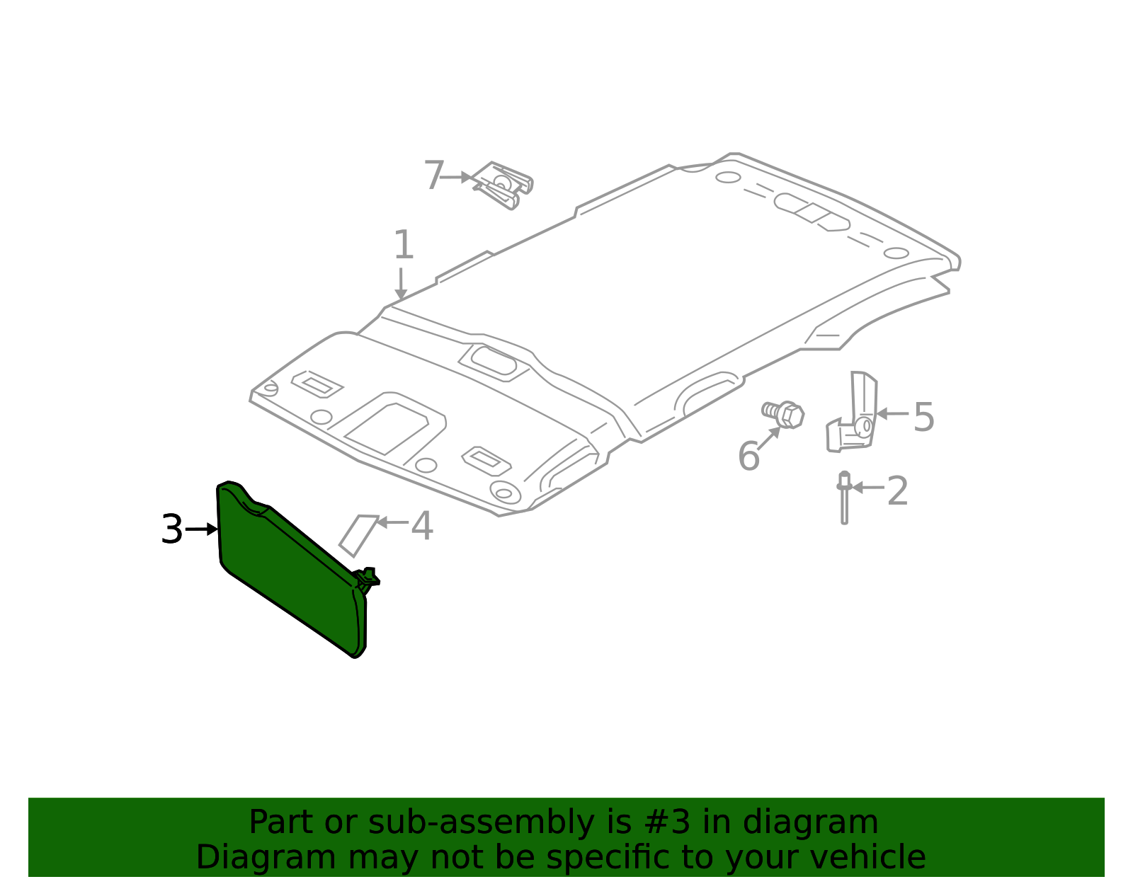 2010-2012 Ford Sun Visor CL8Z-7804104-AB | Awesome Parts Ford