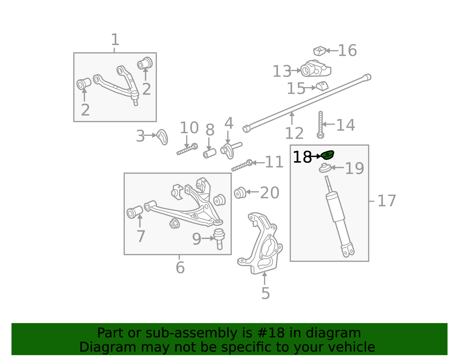 15042048 - Front Shock Absorber Insulator | Chevrolet Parts Direct
