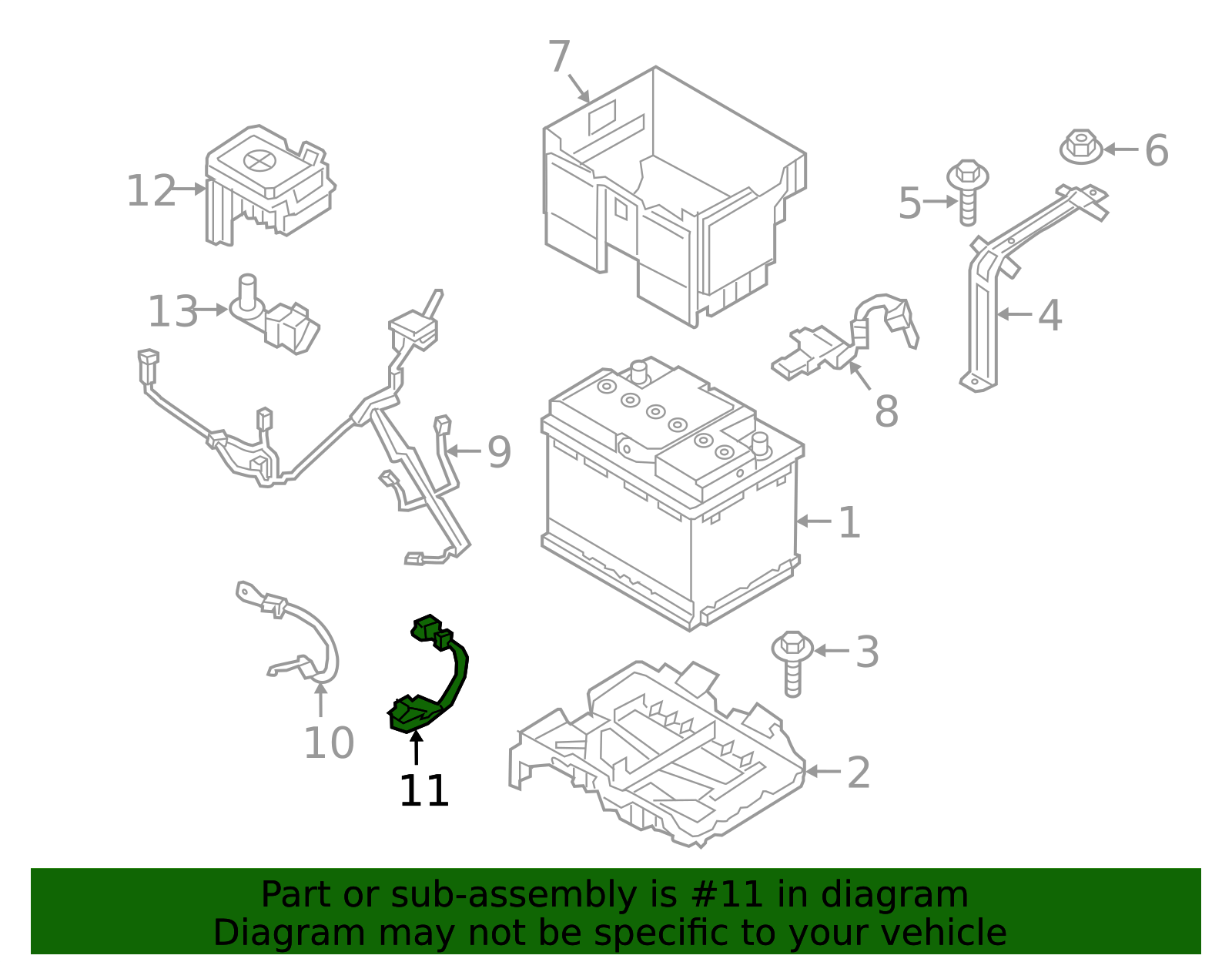 91865-F3030 - High-Quality Battery Ground Strap for 2017-2018 Hyundai ...