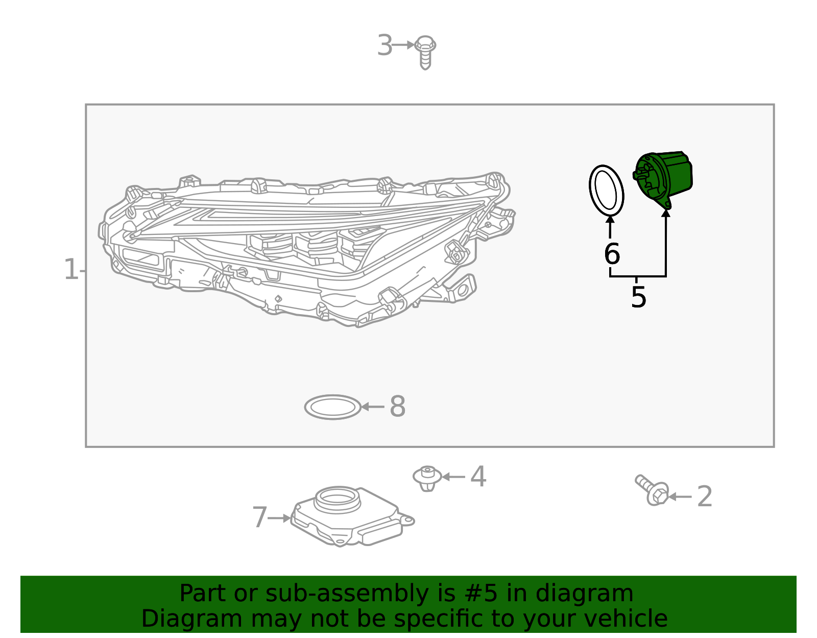 8116A-53A00 - High-Quality Headlight Bulb for 2021-2025 Lexus ...