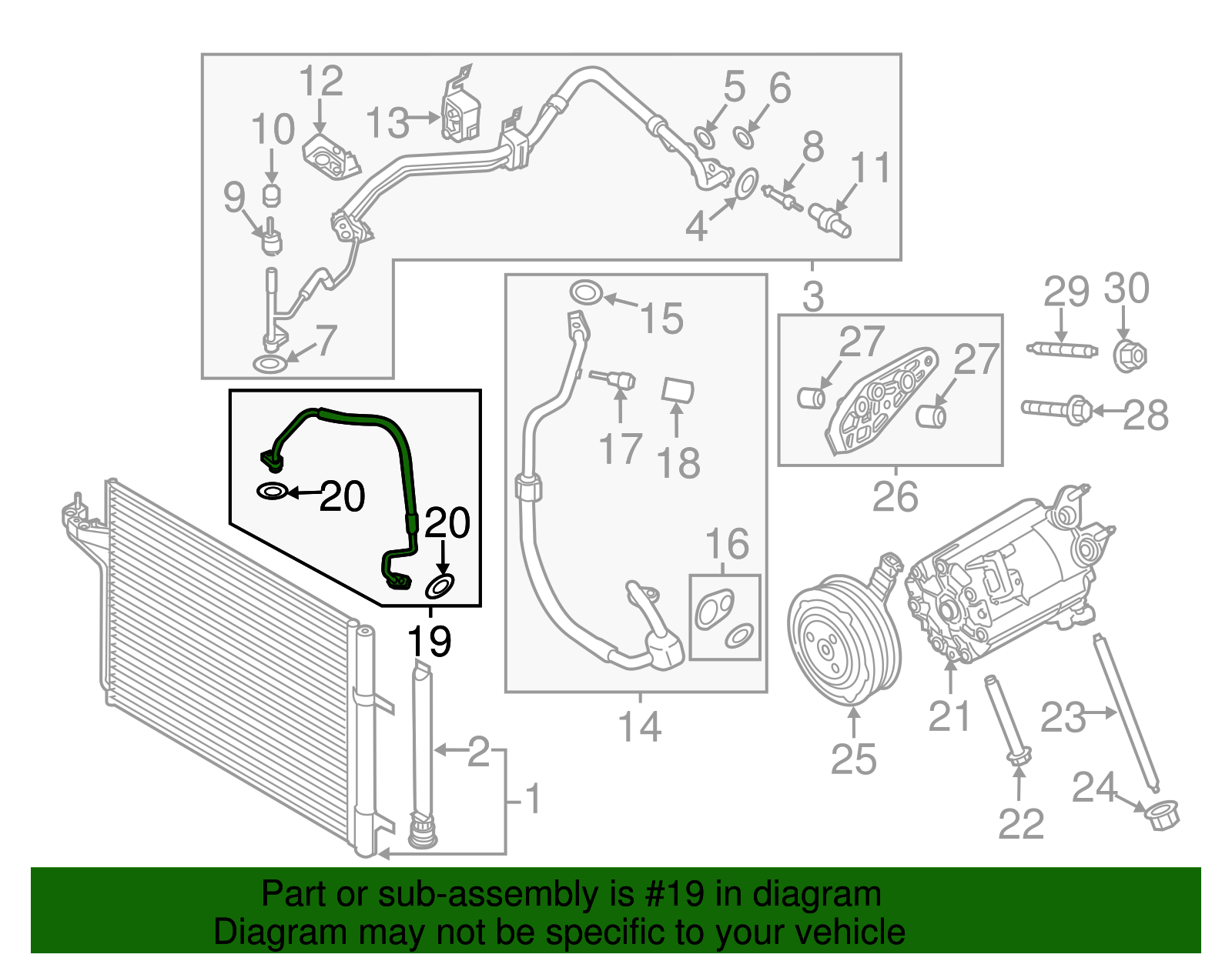 YF-37133 - Motorcraft™ A/C Refrigerant Discharge Hose | Dealer Auto Parts