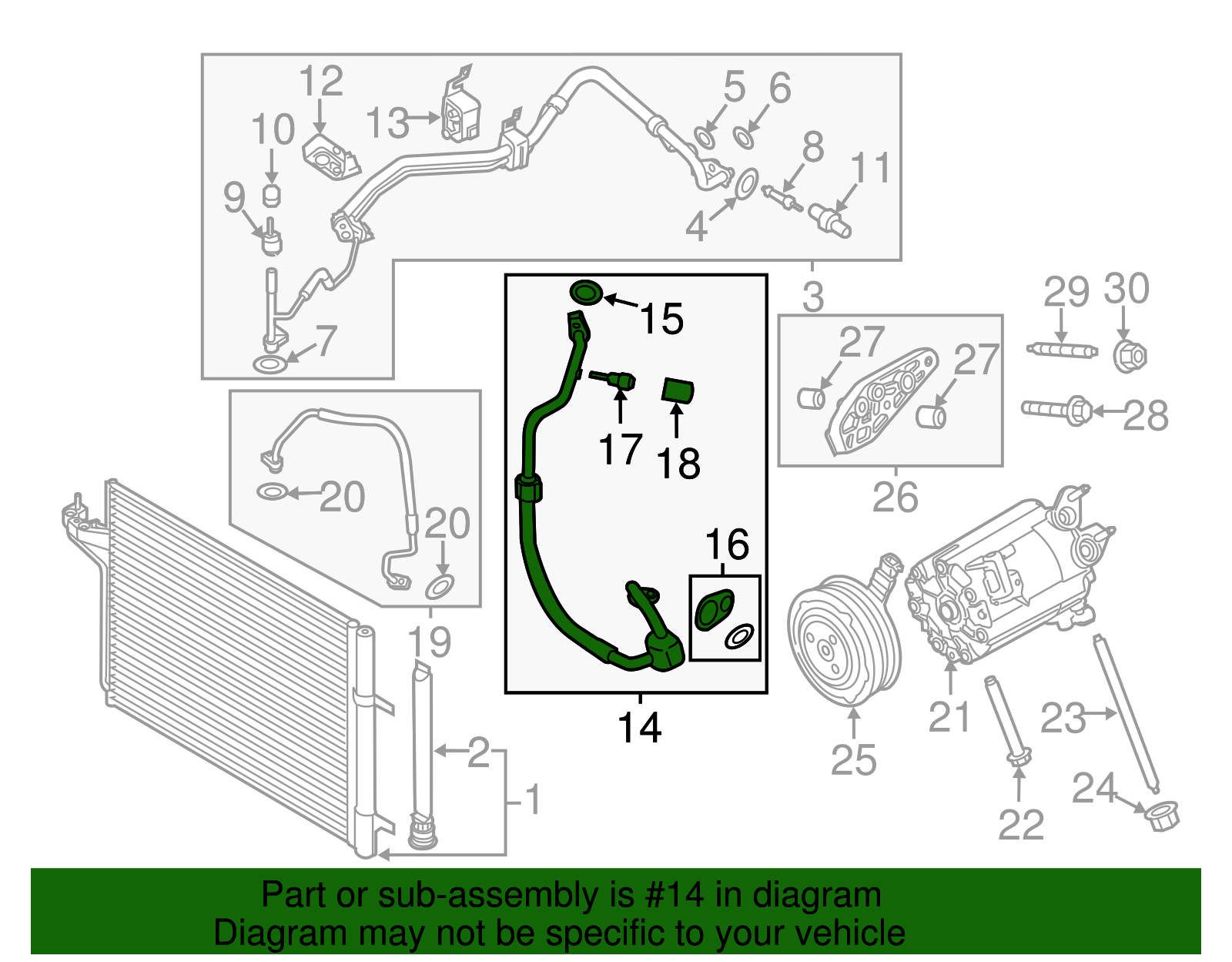 CV6Z-19972-B - 2013-2016 Ford Escape Discharge Line - Motorcraft (YF-37133) | Dealer Auto Parts