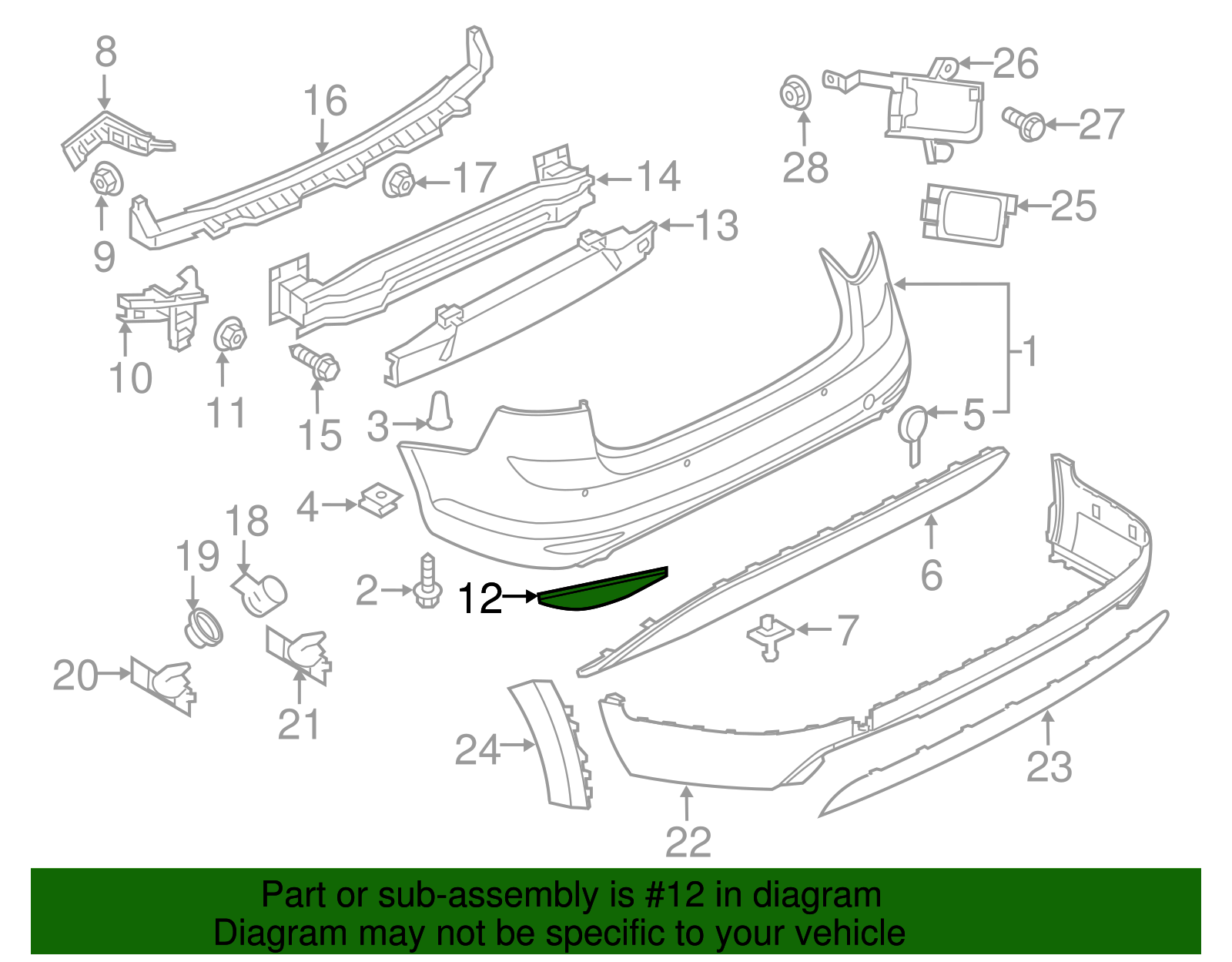 5G9-945-106 - Reflector - 2015-2017 Volkswagen Golf SportWagen | World ...