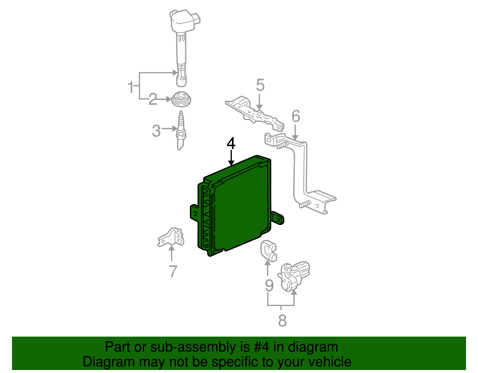 37820-PMS-A64 - 2002 Honda Civic - Control Module Engine | Honda Parts ...