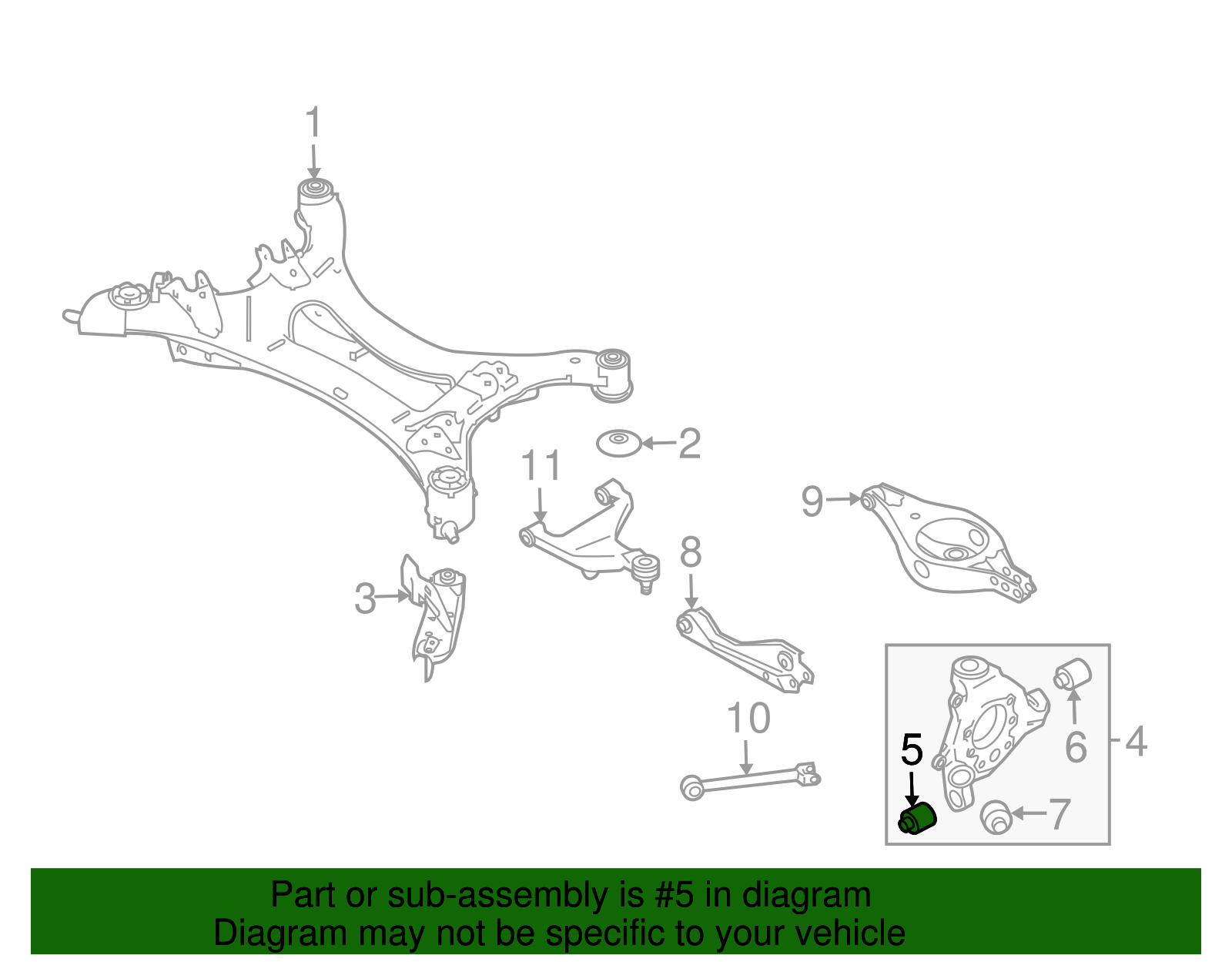 2013-2020 Nissan Pathfinder Knuckle Bushing 55152-3JA0A | Team Nissan Inc.