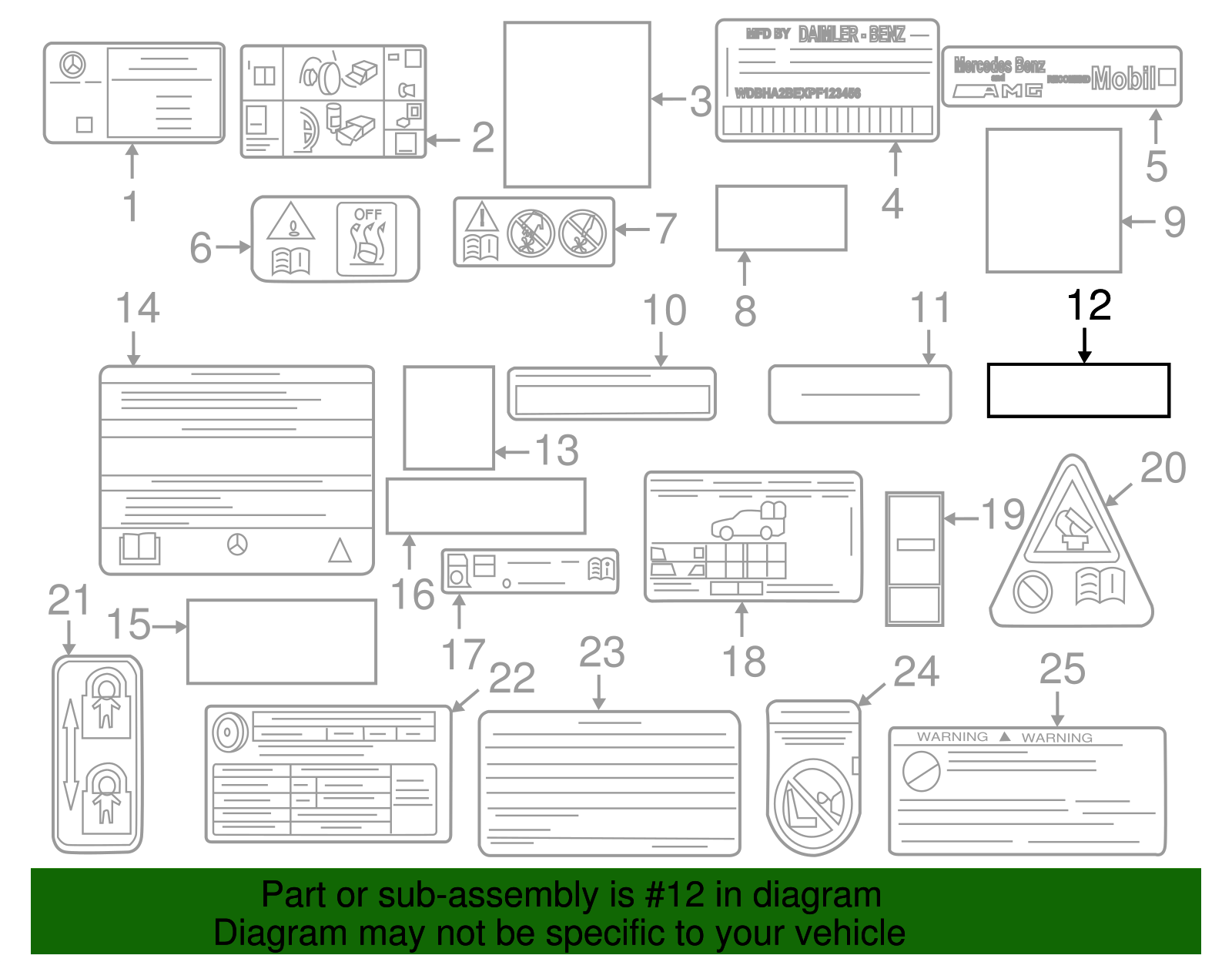 Engine Bay Decal 203-584-92-17 - Factory Original Look | AutoNation Parts