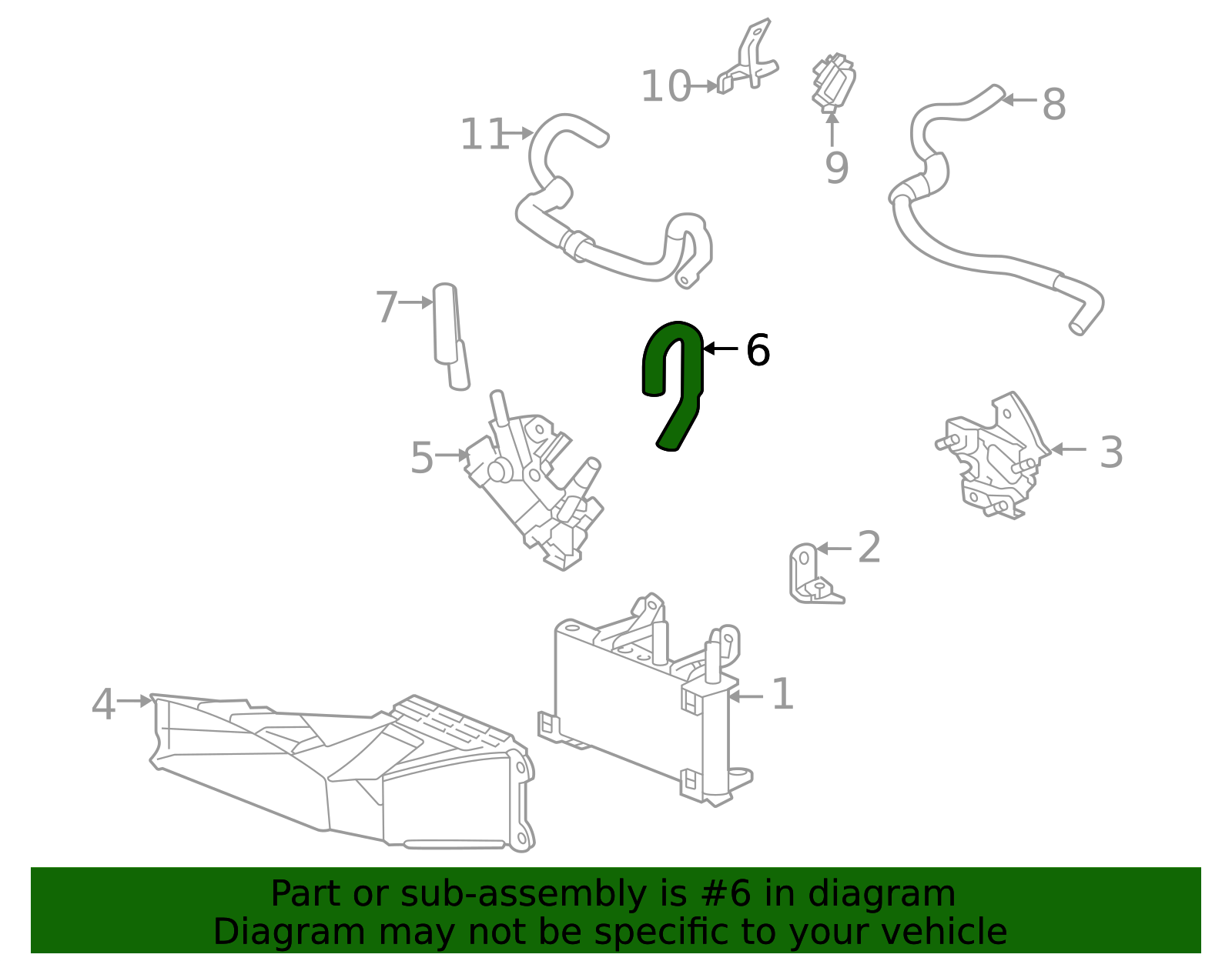 2020-2022 Toyota Highlander Oil Hose 32943-0E190 | Lithia Toyota Parts