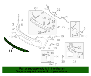 2018-2020 Hyundai Elantra GT Lower Cover 86612-G3000 | OEM Parts Online