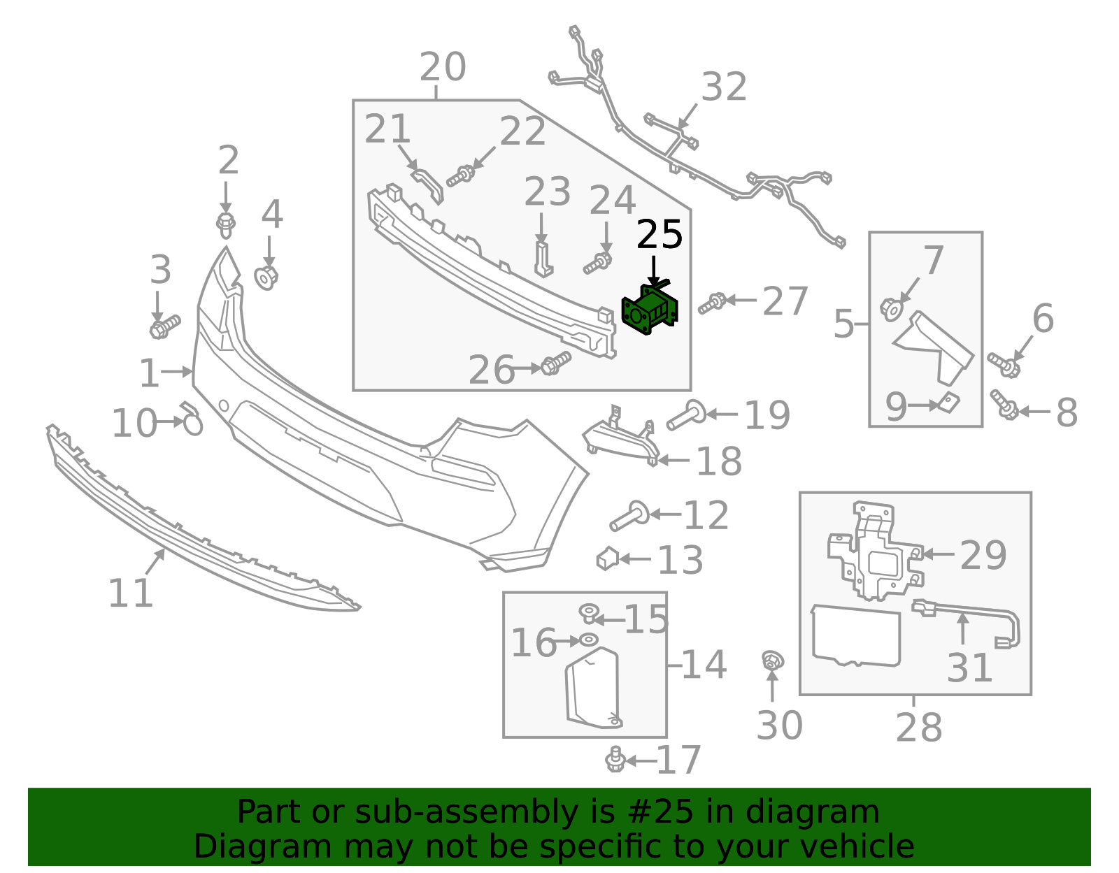 Genuine Bumper Bracket for 2018 Hyundai Elantra GT | Part# 86641-G3100 ...