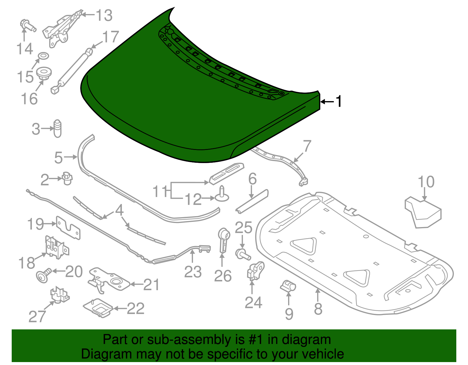 2013-2017 Land Rover Range Rover Hood LR078571 | LandRoverParamusParts