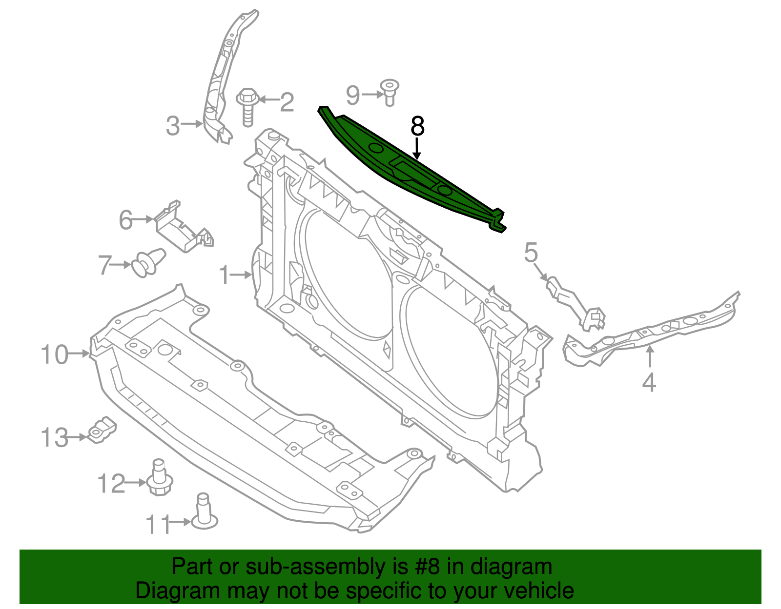 2013-2015 Nissan Altima Sight Shield 62078-3TA0B | Bill Kay Nissan Parts