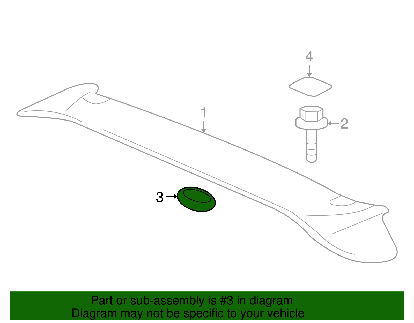 91604-SAP-003 - Spoiler Grommet 2007-2008 Honda Fit | Honda Parts Online