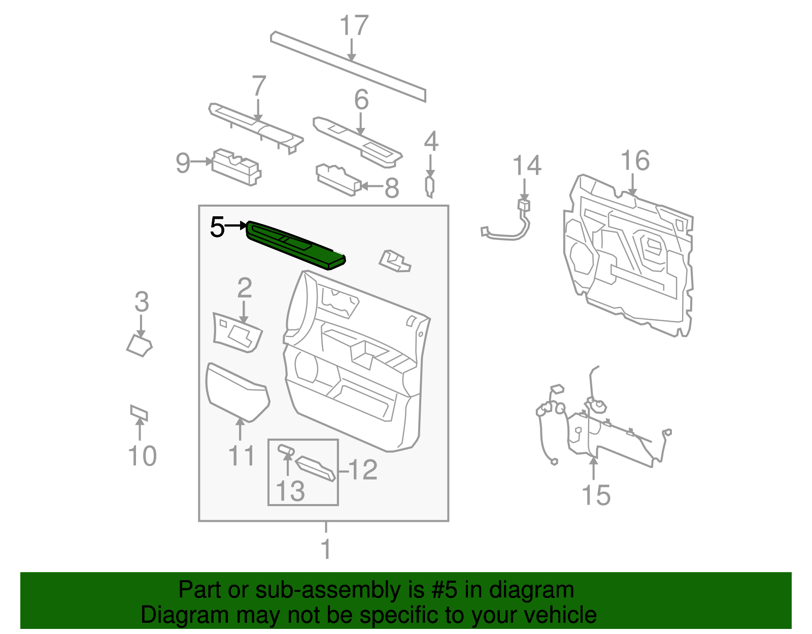 2008-2009 Hummer H2 Armrest 25894699 | Shop Matick Buick GMC