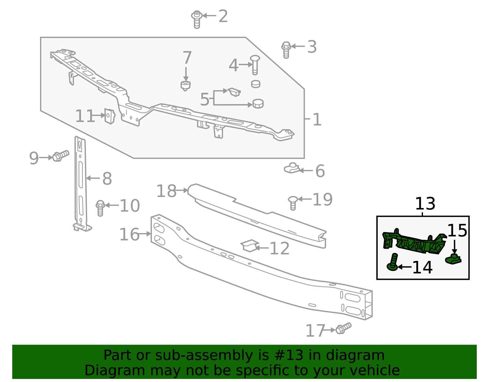 2019-2023 Cadillac XT4 Passenger Side Front Bumper Fascia Guide ...