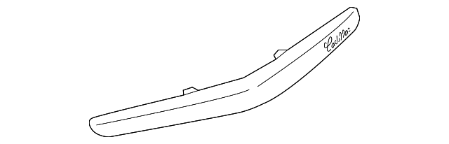 Galvano Silver Rear Bumper Fascia Center Upper Molding 22879668 ...