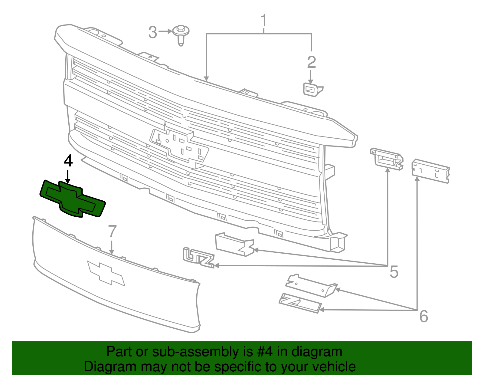 2016-2019 Chevrolet Grille Emblem 23303574 | Capital Chevy Parts