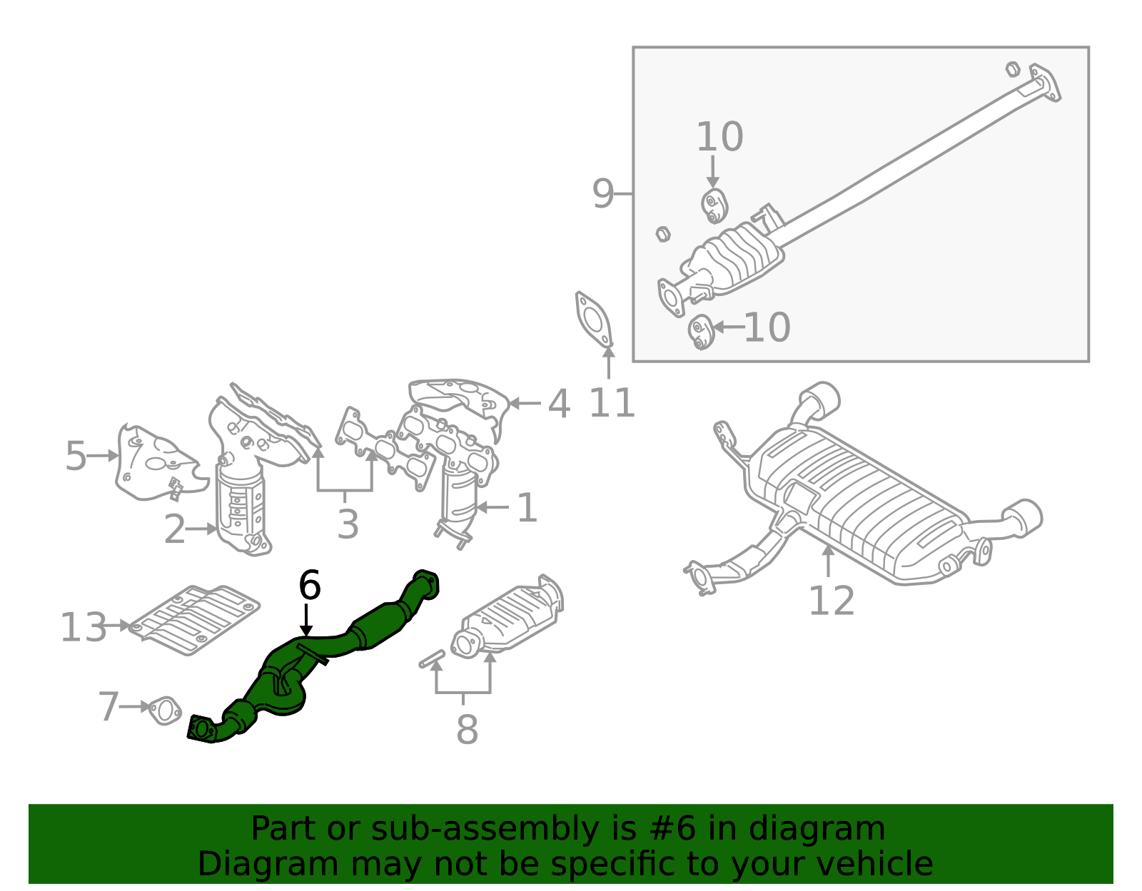 28610-1F410 - High-Quality Exhaust Crossover Pipe for 2009 Hyundai ...