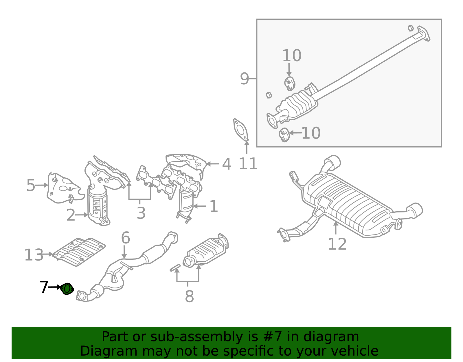 1999-2009 Hyundai Exhaust Pipe To Manifold Gasket 28750-38300 | MotorMotor