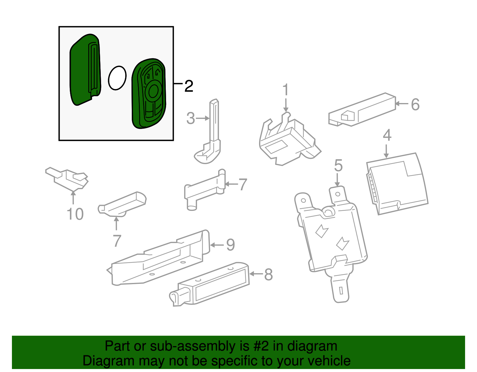 2022-2024 Chevrolet Equinox Transmitter 13549085 | GM Parts Center