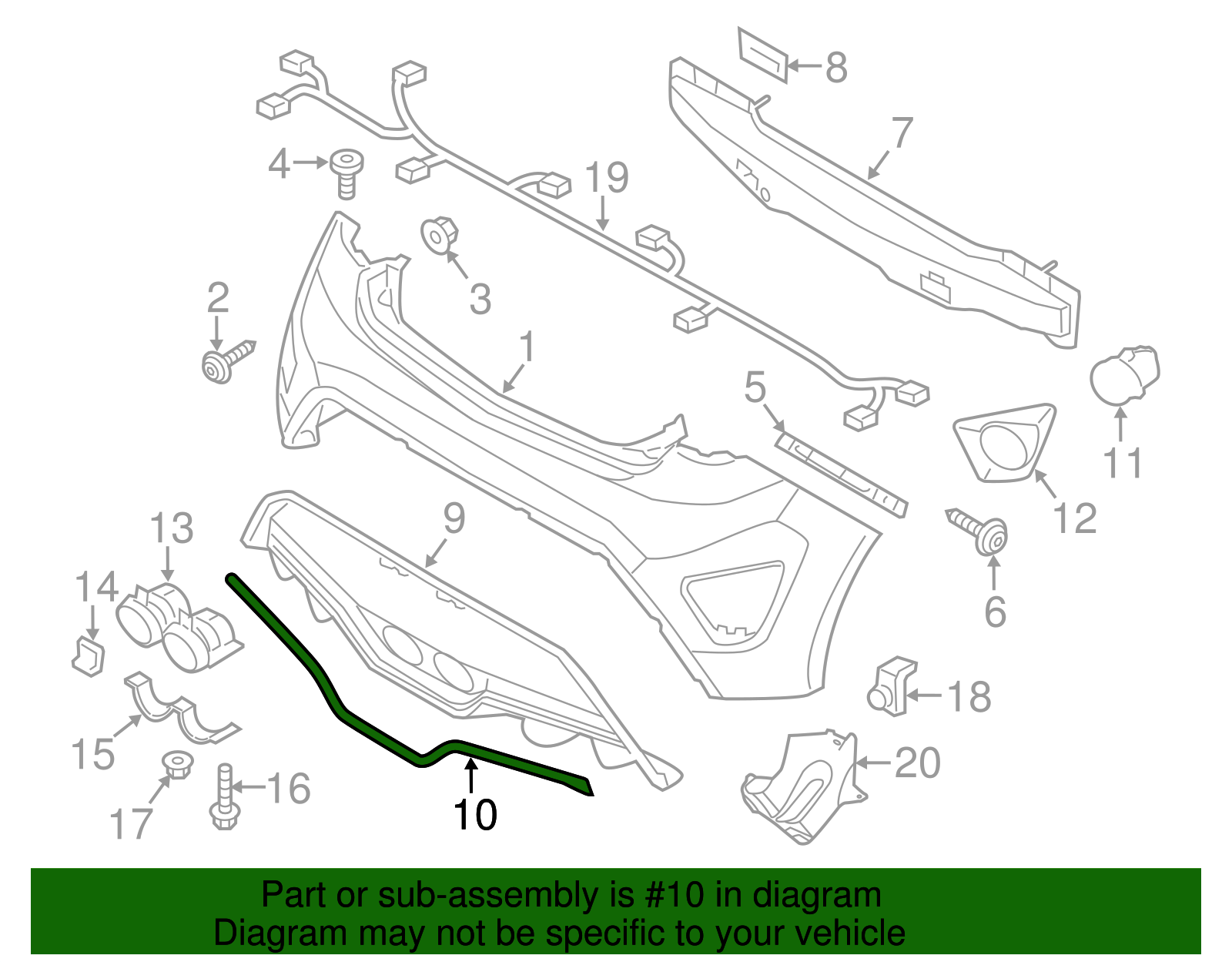 2013-2017 Hyundai Veloster Bumper Trim 86683-2V500 | HyundaiParts.Online
