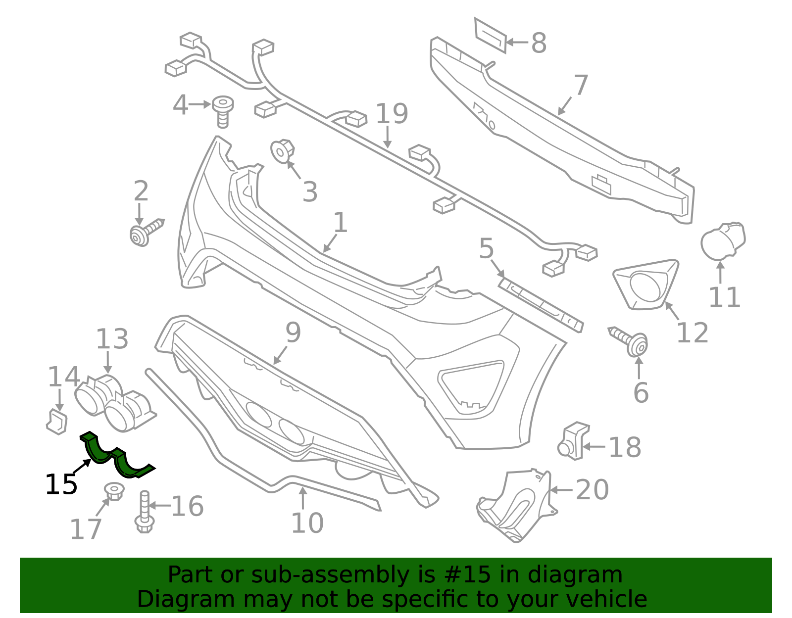 2013-2017 Hyundai Veloster Exhaust Tail Pipe Tip Clamp 86678-2V500 ...