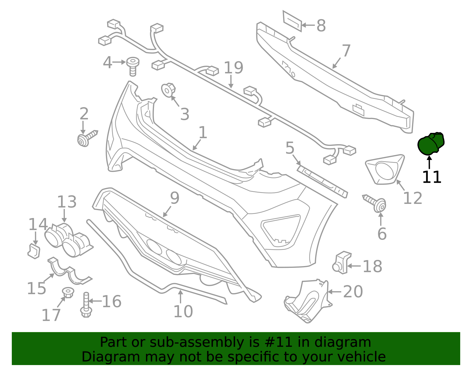 2013-2017 Hyundai Veloster Reflector Panel 92405-2V200 | MotorMotor