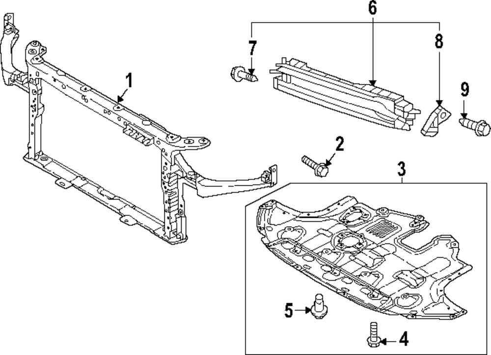 Hyundai - 29110-PI050 - Lower Shield - 2025-2026 Hyundai Ioniq 5 | OEM ...