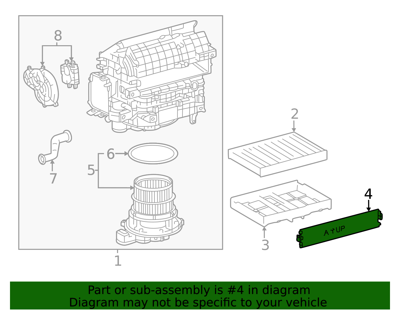 2021-2025 Toyota Cabin Air Filter Cover 88899-50150 | Toyota Parts Center