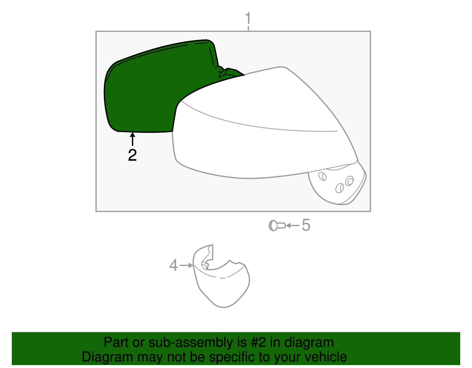 87611-2C000 - 2003-2004 Hyundai Tiburon - Mirror Glass | Hyundai Parts ...