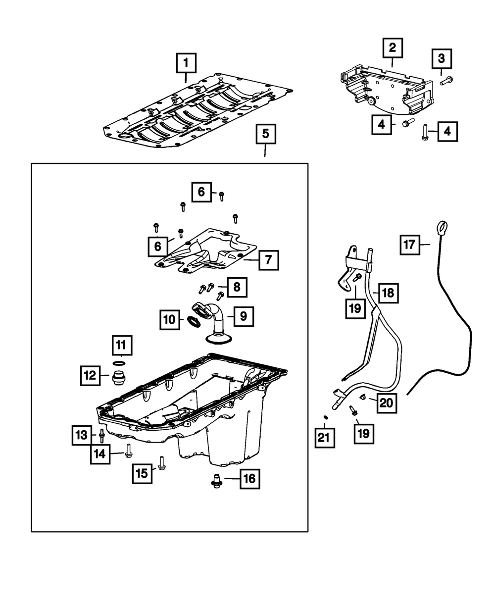 53011607AA - Engine Oil Pan 2021-2024 Mopar | The Official Mopar eStore