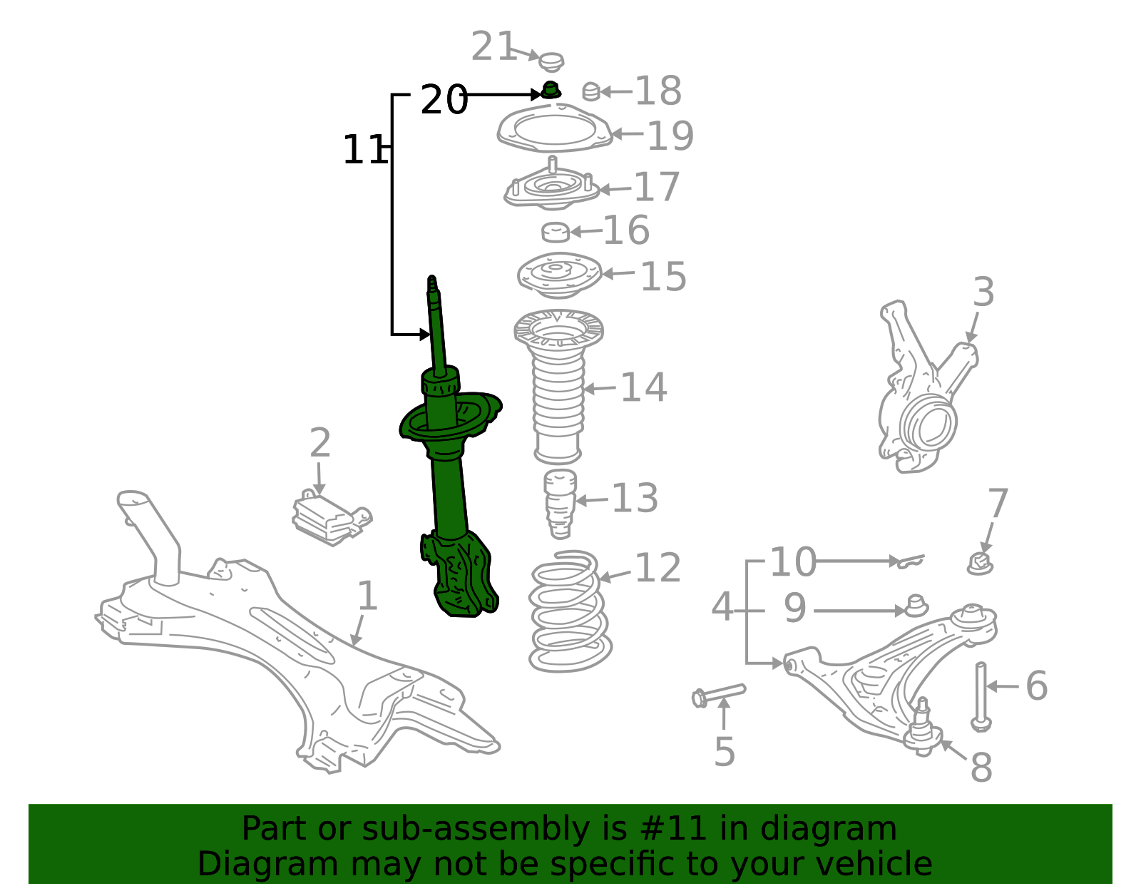 2004-2005 Scion xA Strut 48510-59765 | MotorMotor