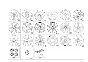 2016 Mercedes-Benz 5-Spoke Wheel - Rear 212-401-14-02-9765 | Benz Parts ...