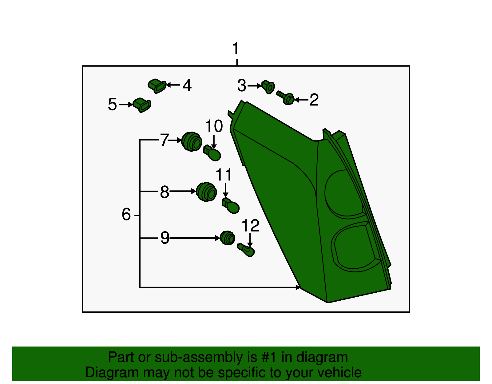 2004-2009 Nissan Quest Combo Lamp Assembly 26550-ZM10A | Nissan Parts OEM