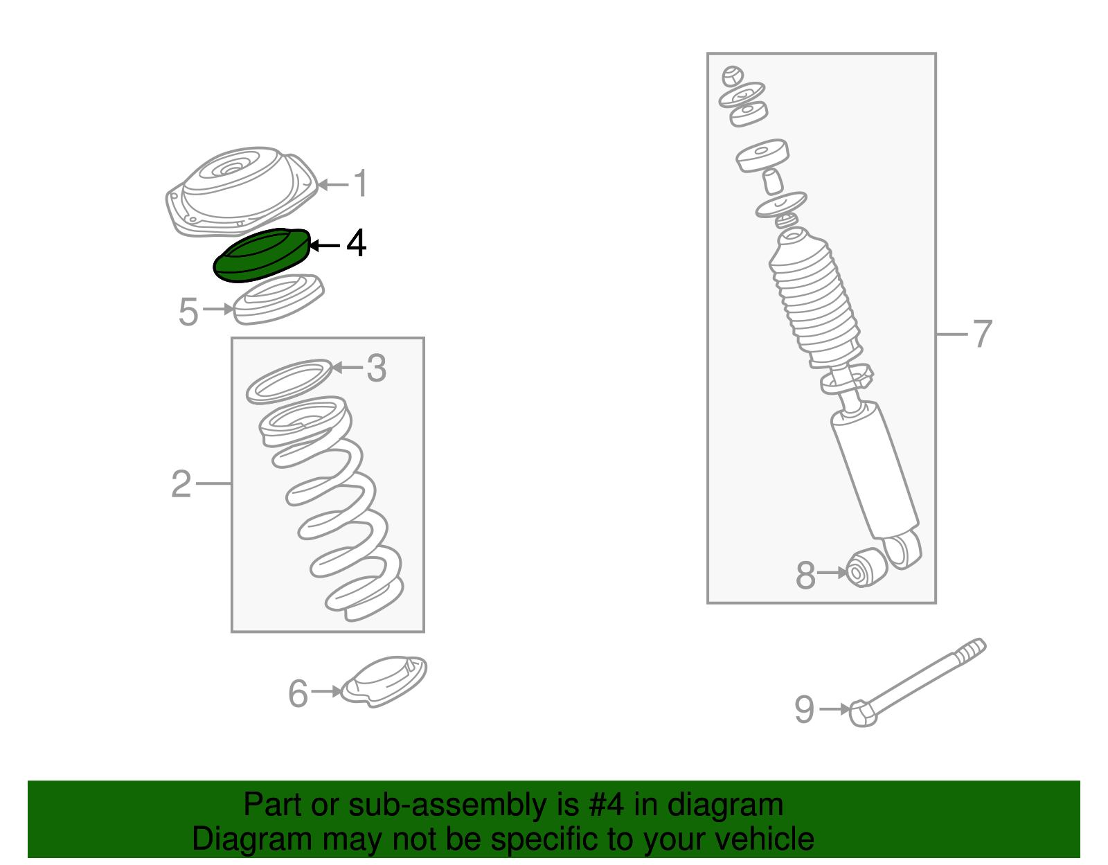 MMD3565AA - Spring Upper Insulator 1995-2006 Jaguar | Jaguar of Raleigh ...