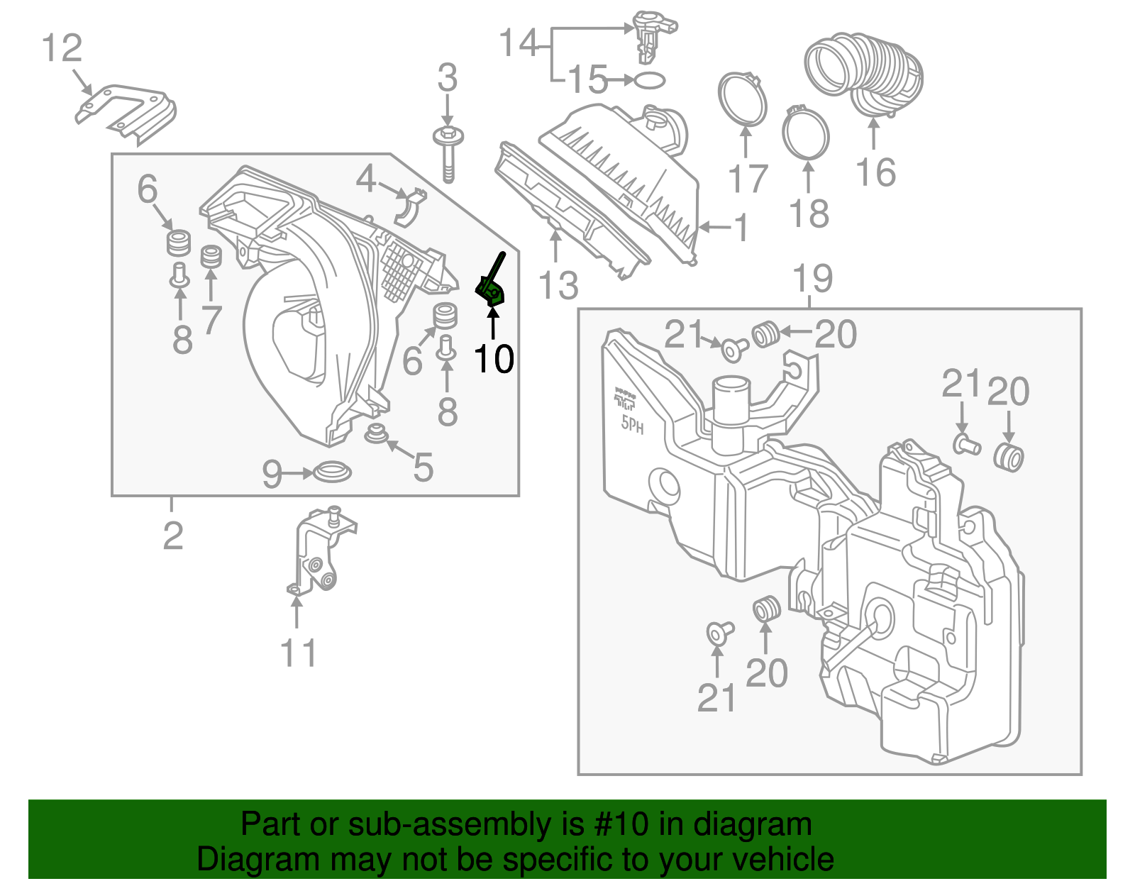 32765-5PH-A00 - Air Cleaner Body Upper Bracket 2017-2019 Honda CR-V ...