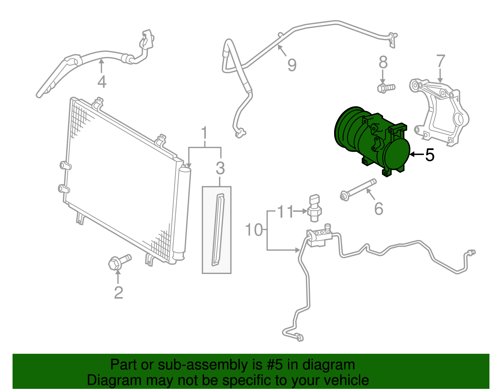 2009-2017 Toyota Compressor Assembly 88310-0R014 | OEM Parts Online