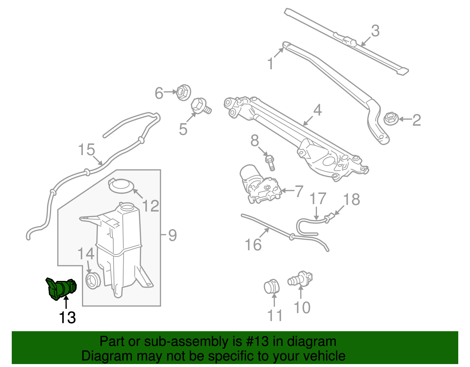 OEM 2003-2024 Toyota Windshield Washer Pump Part # 85330-60190 | Modern ...