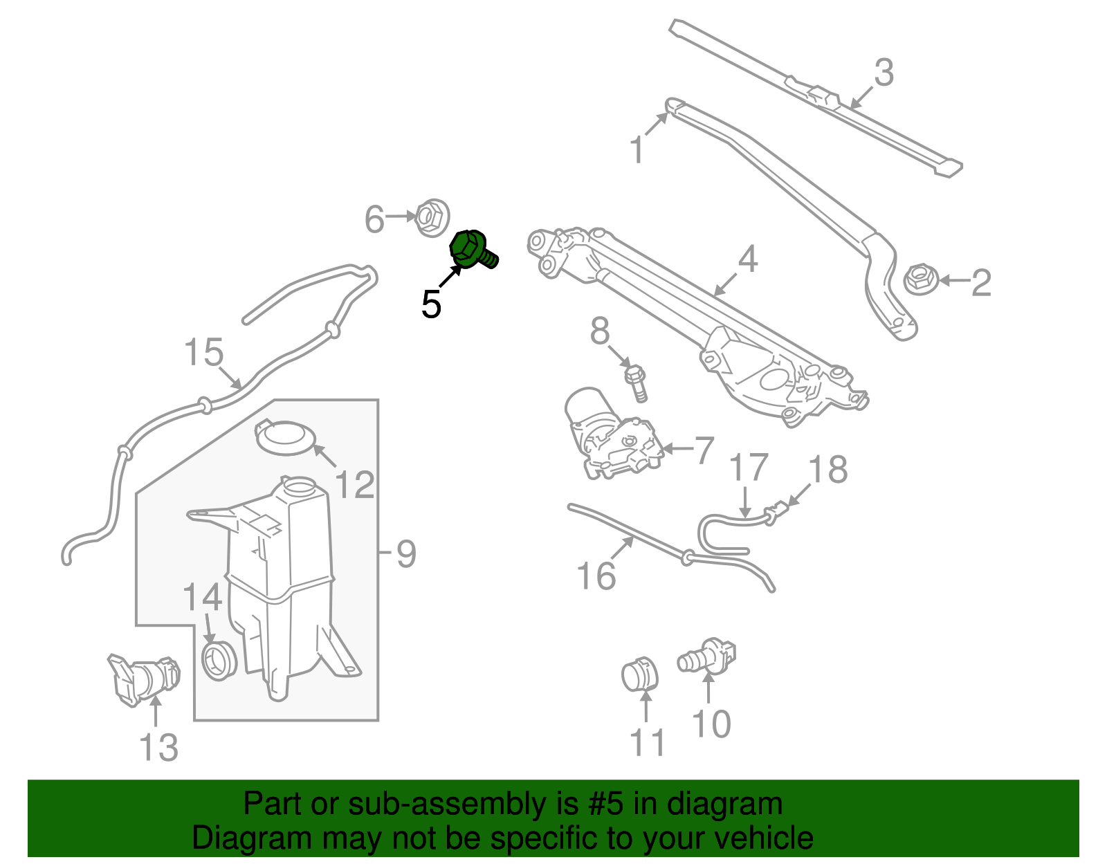 Genuine Toyota Wiper Linkage Bolt part# 90119-A0100 for 2001-2025 ...