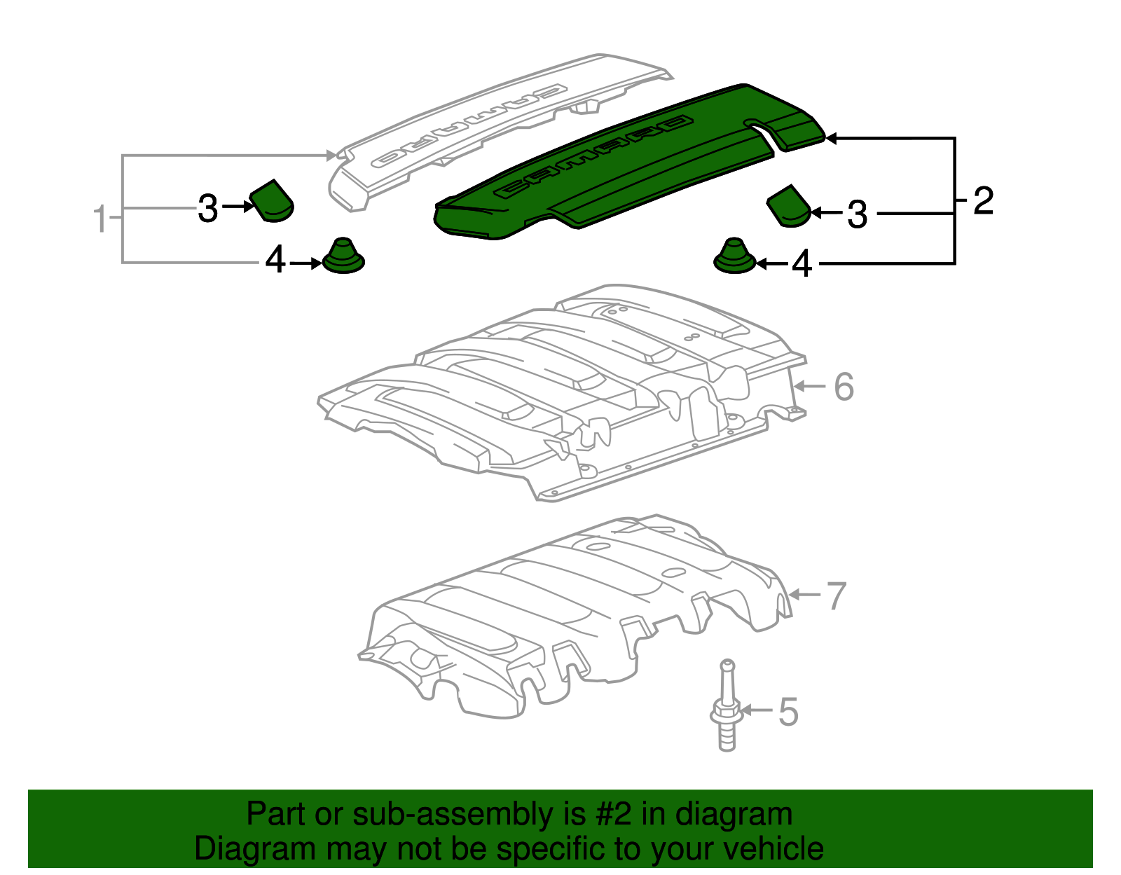 2016-2024 Chevrolet Camaro Driver Side Engine Intake Manifold Cover ...