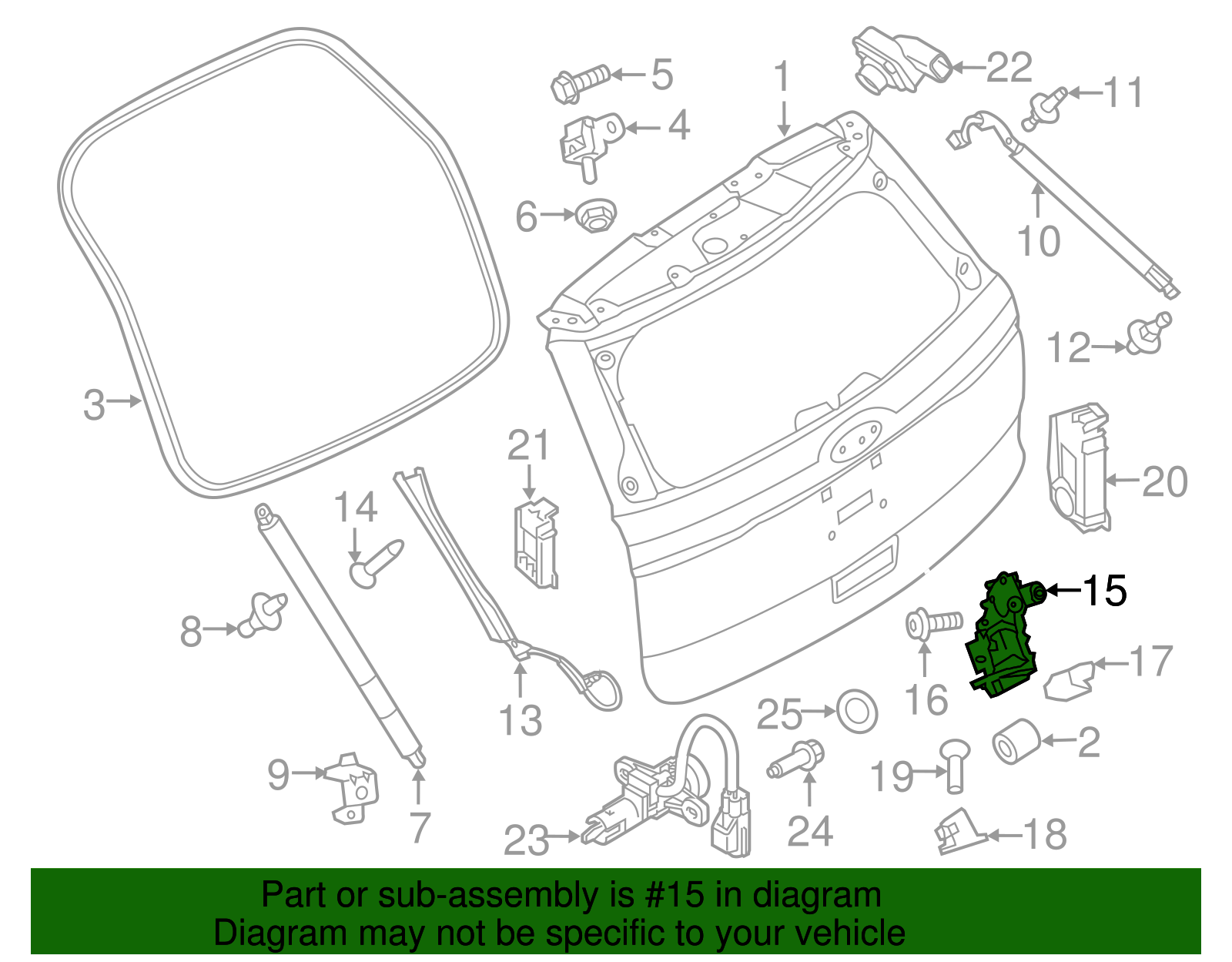DB5Z-7843150-C - High-Quality Latch Assembly for 2013-2019 Ford Police ...