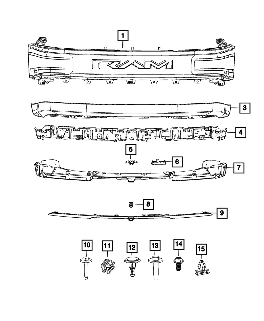 2025 Ram 1500 Grille Applique 7NC21GXHAA | Mopar eStore