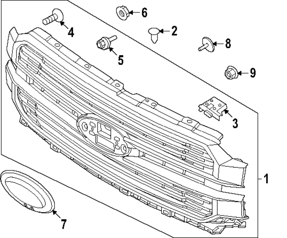 2024-2025 Ford F-150 Grille RL3Z-8200-BA | Ford OEM Parts Outlet