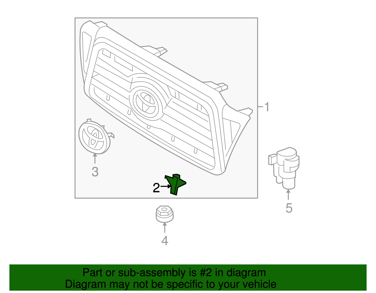 1993-2014 Toyota Grille Clip 53145-12010 | OEM Parts Online