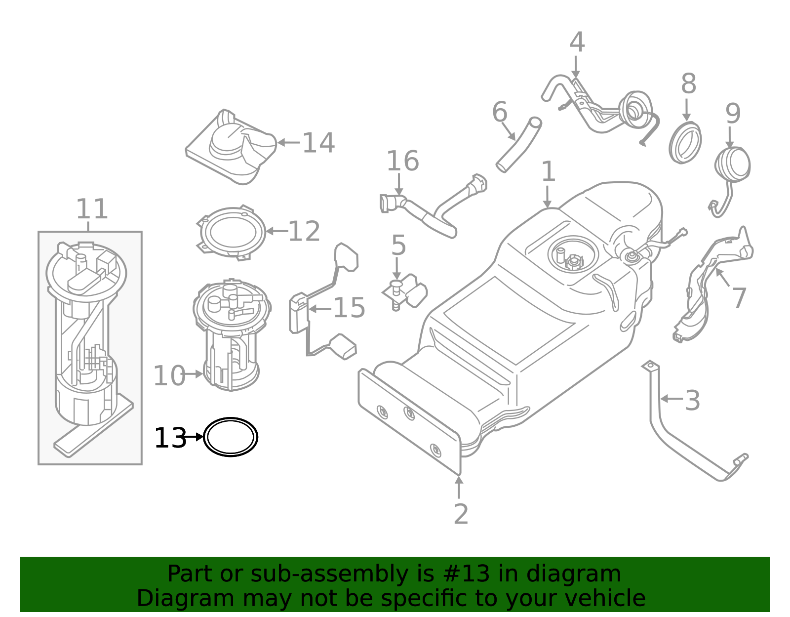 17342-EA000 - Fuel Pump Tank Seal 2005-2026 Nissan | Official Nissan ...