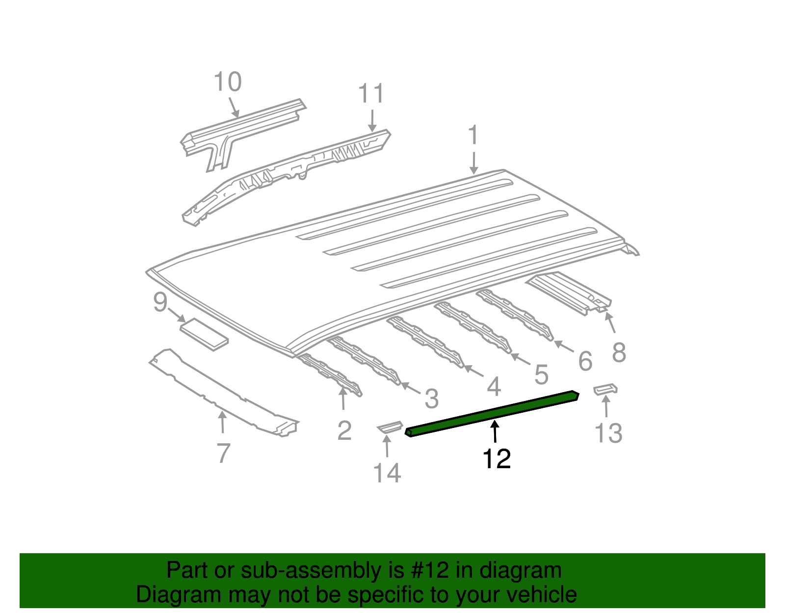 2003-2009 Toyota 4Runner Roof Drip Molding (Left, Right) 75557-35010 ...