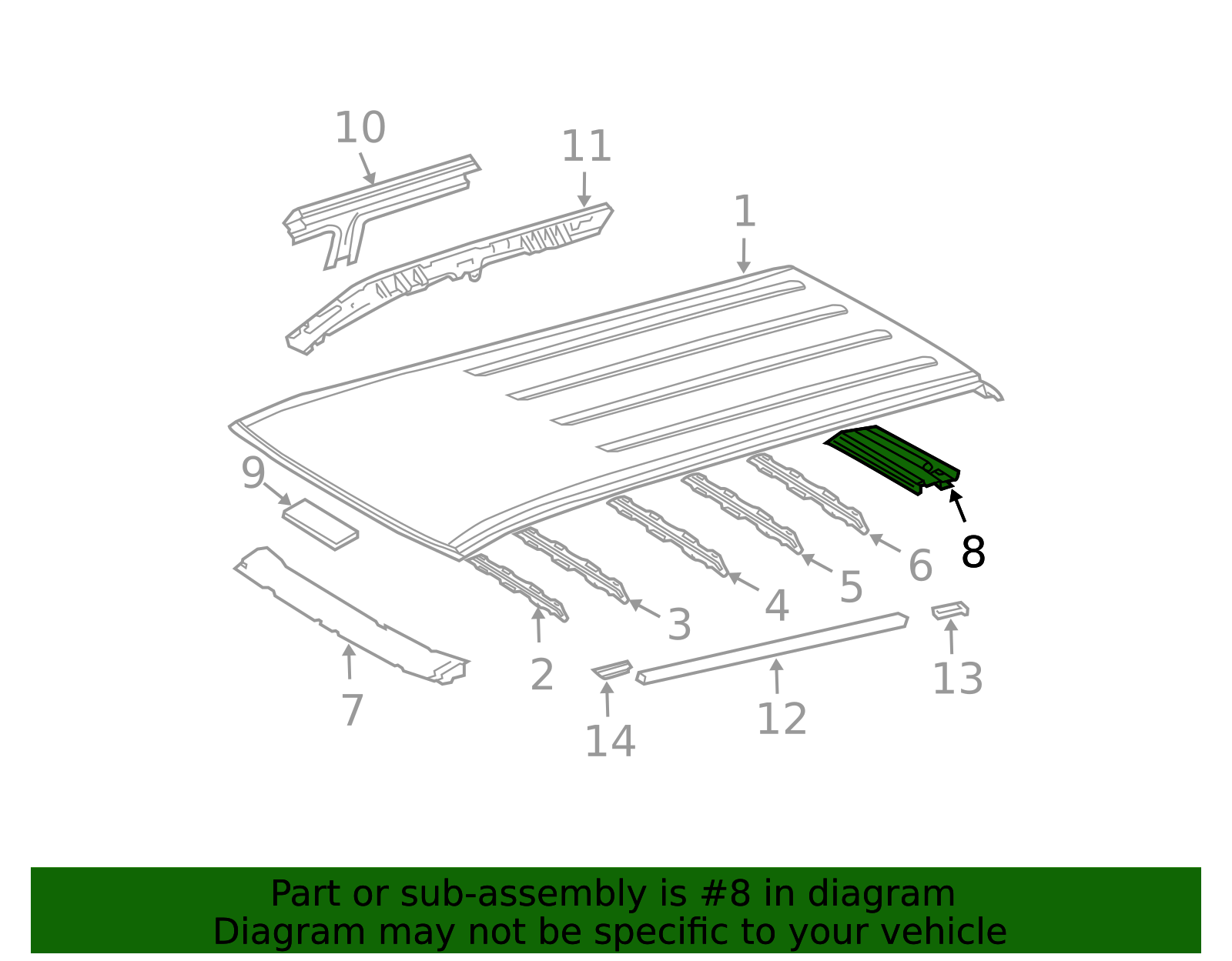 Genuine Official Toyota Rear Header part# 63019-35010 for 2003 Toyota ...