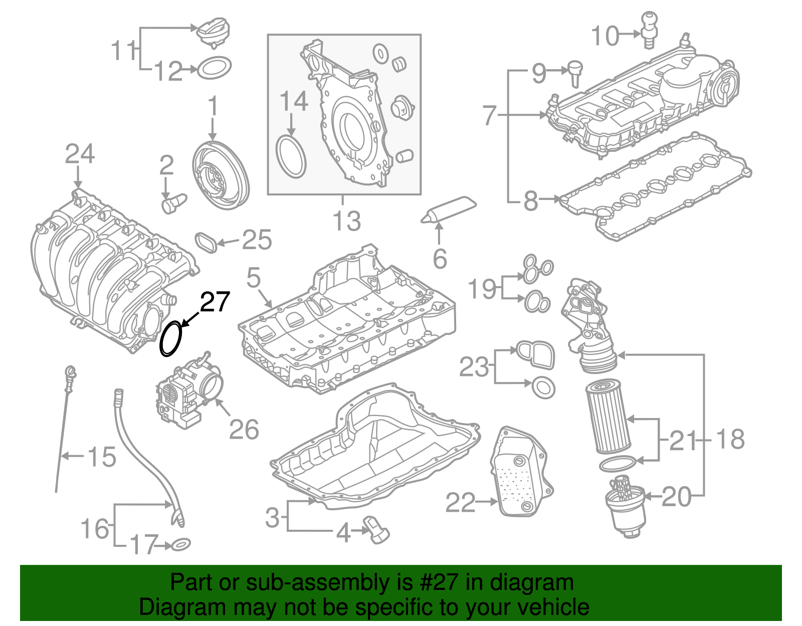 2005-2014 Volkswagen Fuel Injection Throttle Body Mounting Gasket 07K ...