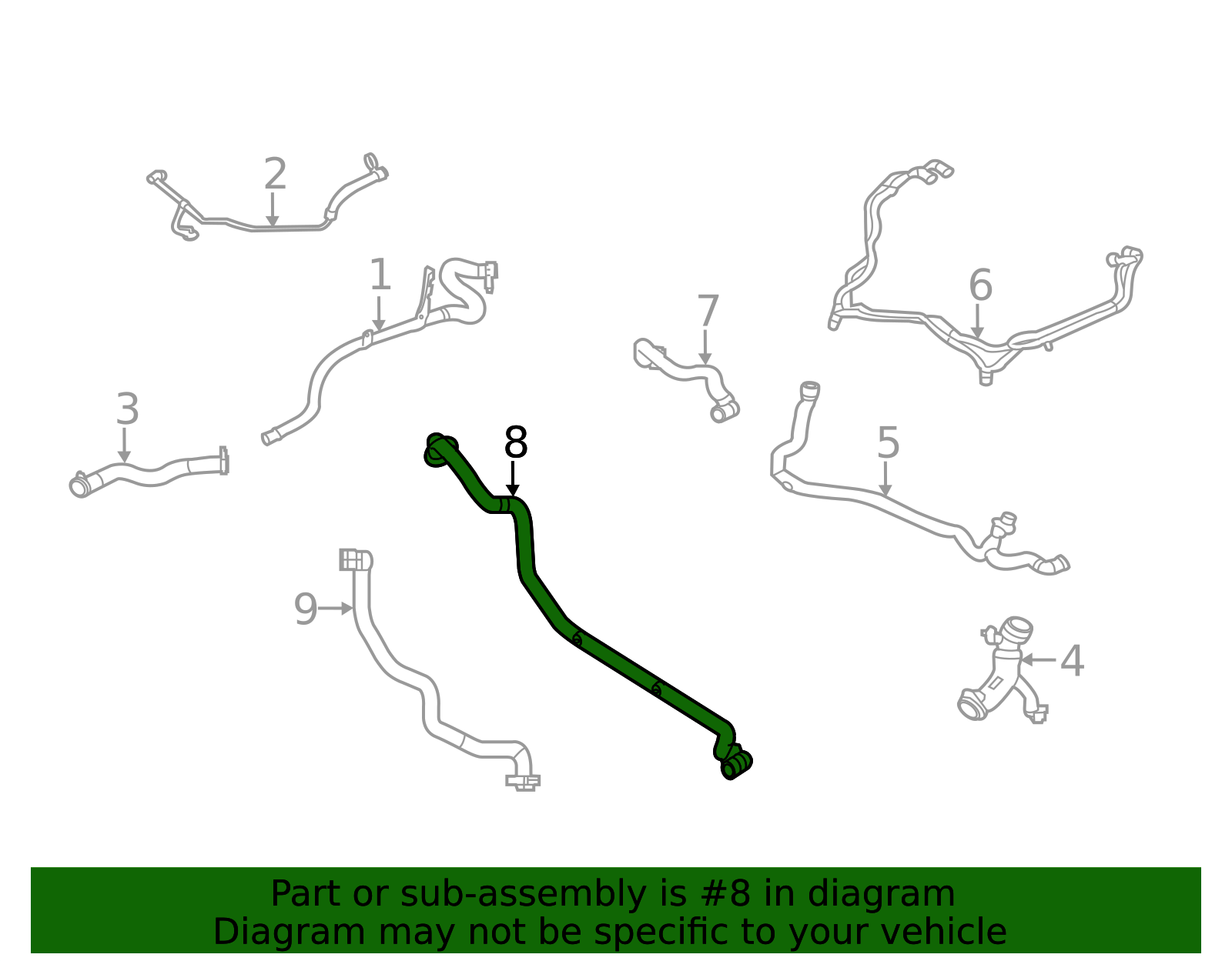 C2D42427 - High-Quality Inter-Cooler Hose for 2013-2019 Jaguar XJ ...
