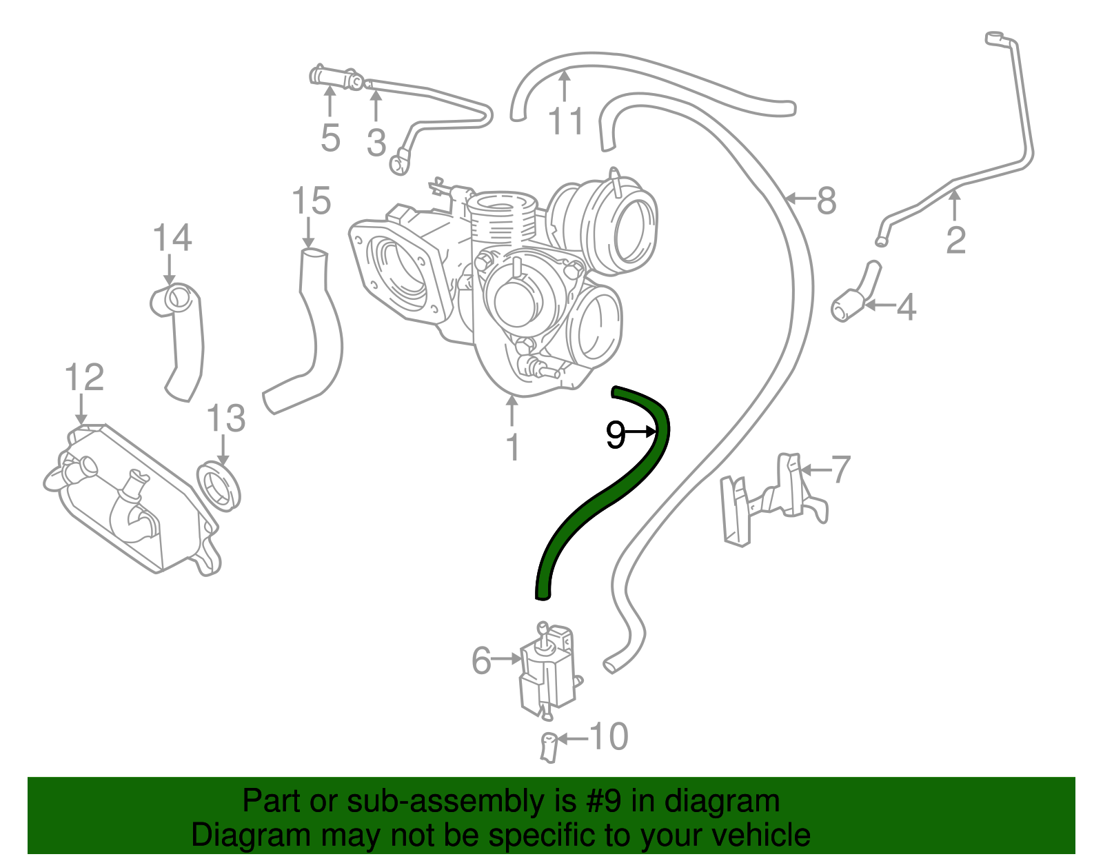 9480112 - Vacuum Hose - 1998-2001 Volvo | Volvo OEM Parts Direct